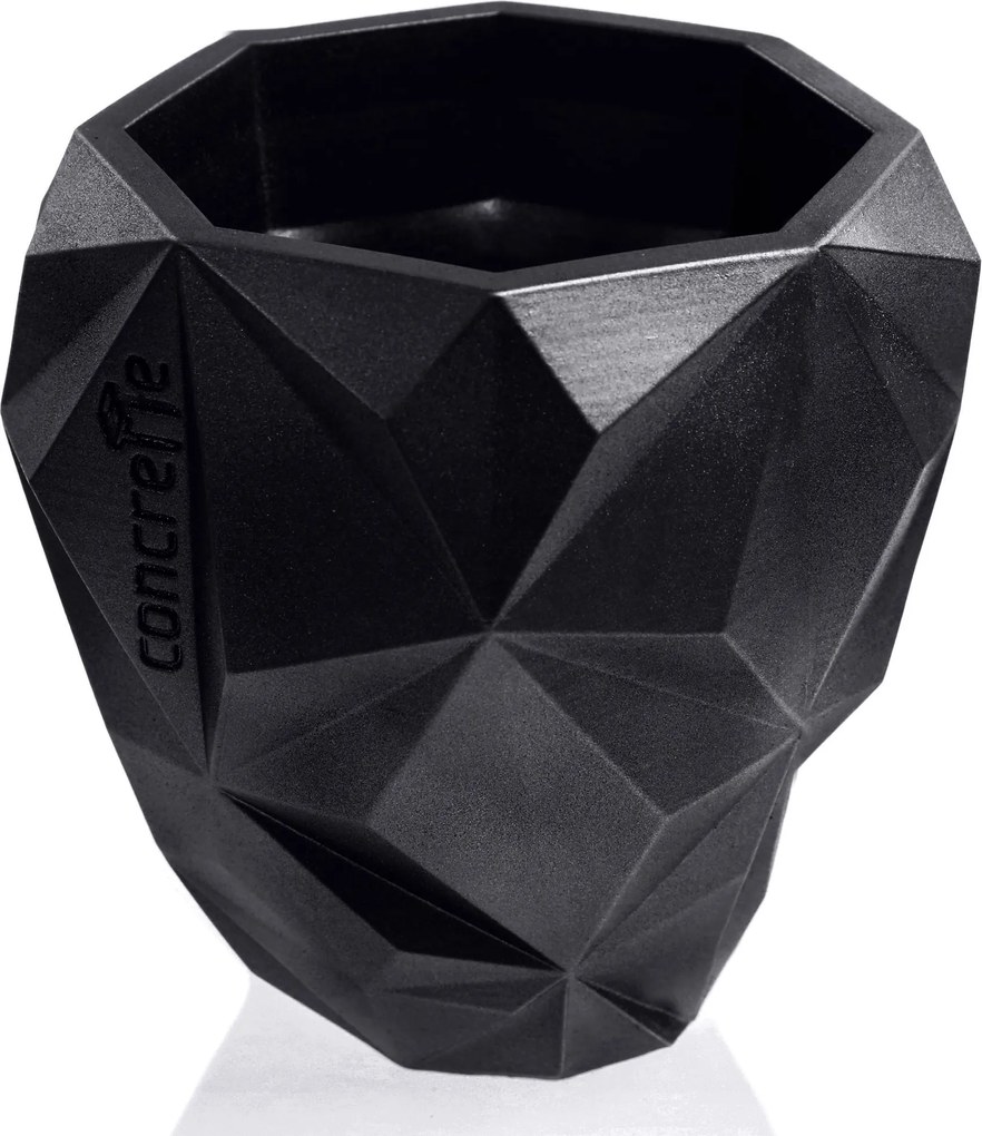 Květináč Geometric Black Metallic Poli 13 cm Květináč