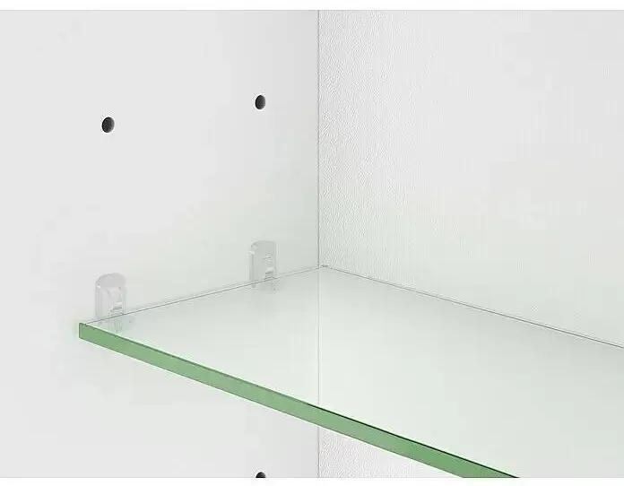 German Zrcadlová skříňka s LED osvětlením / 50 x 70,5 cm / MDF/hliník