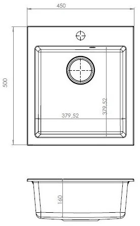 ALVEUS SETA737 - Kuchyňský dřez CORTINA + dřezová baterie TONIA granit/černá