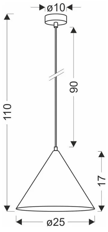 Hnědé závěsné svítidlo se skleněným stínidlem ø 25 cm Dunca – Candellux Lighting