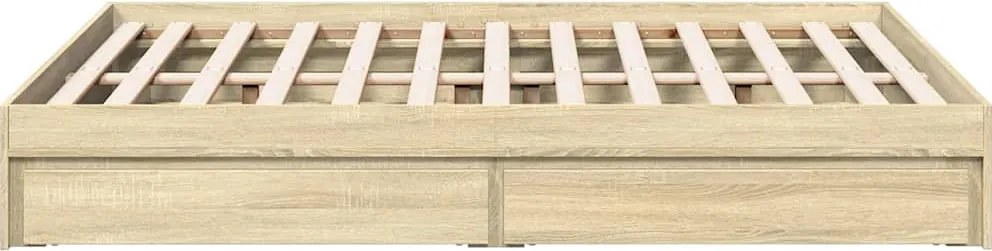 Rám postele se zásuvkami dub sonoma 135x190 cm kompozitní dřevo 3280694