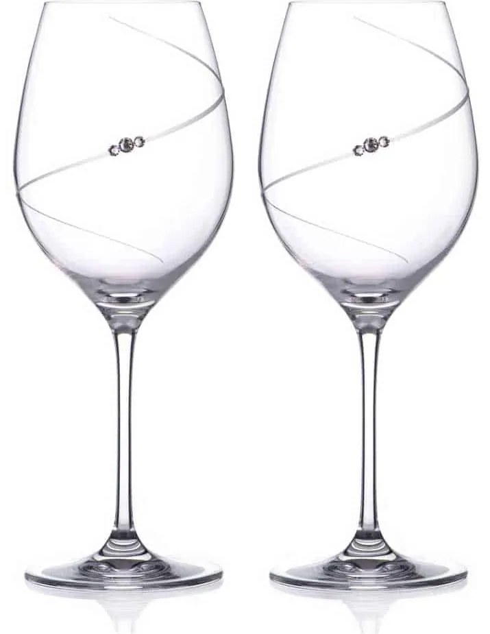 Diamante univerzální sklenice na víno Silhouette City s kamínky Swarovski 470 ml 2KS