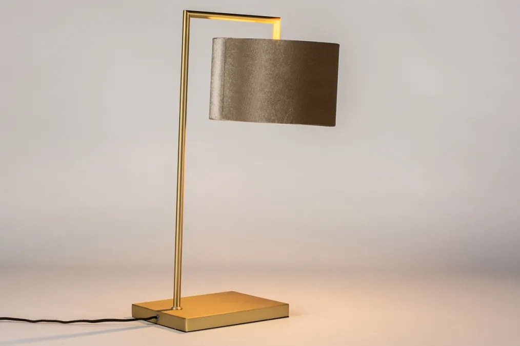 Stolní lampa Pallas Taupe Gold