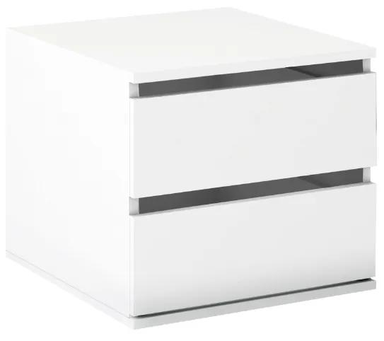Malá šatní skříň s lamelami 120 cm Korina Barva: Bílá / Bílá / Černá