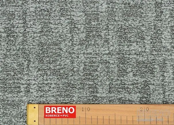 Breno Metrážový koberec RIFF 94 šedý, šíře 500 cm, Šedá