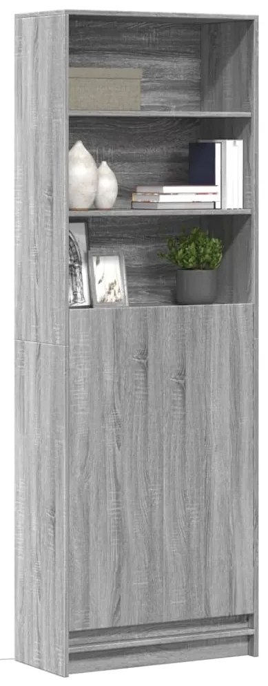 Skříň highboard s LED šedá sonoma 69 x 32,5 x 200 cm kompozit 3307910