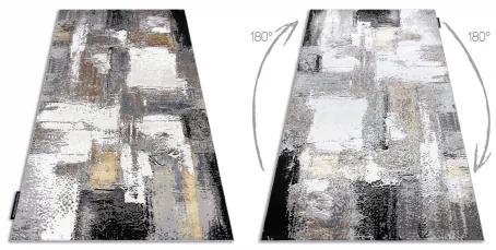 Moderní koberec DE LUXE 633 Abstrakce Strukturální krém / zlato velikost 120x170 cm | krásné koberce cz