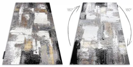 Moderní koberec DE LUXE 633 Abstrakce Strukturální krém / zlato velikost 240x340 cm | krásné koberce cz