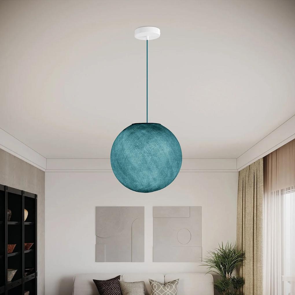 creative cables Závěsná lampa se stínidlem koule z PE vlákna, polyester Barva: Olivově zelená, Průměr: XS - Ø 25 Cm
