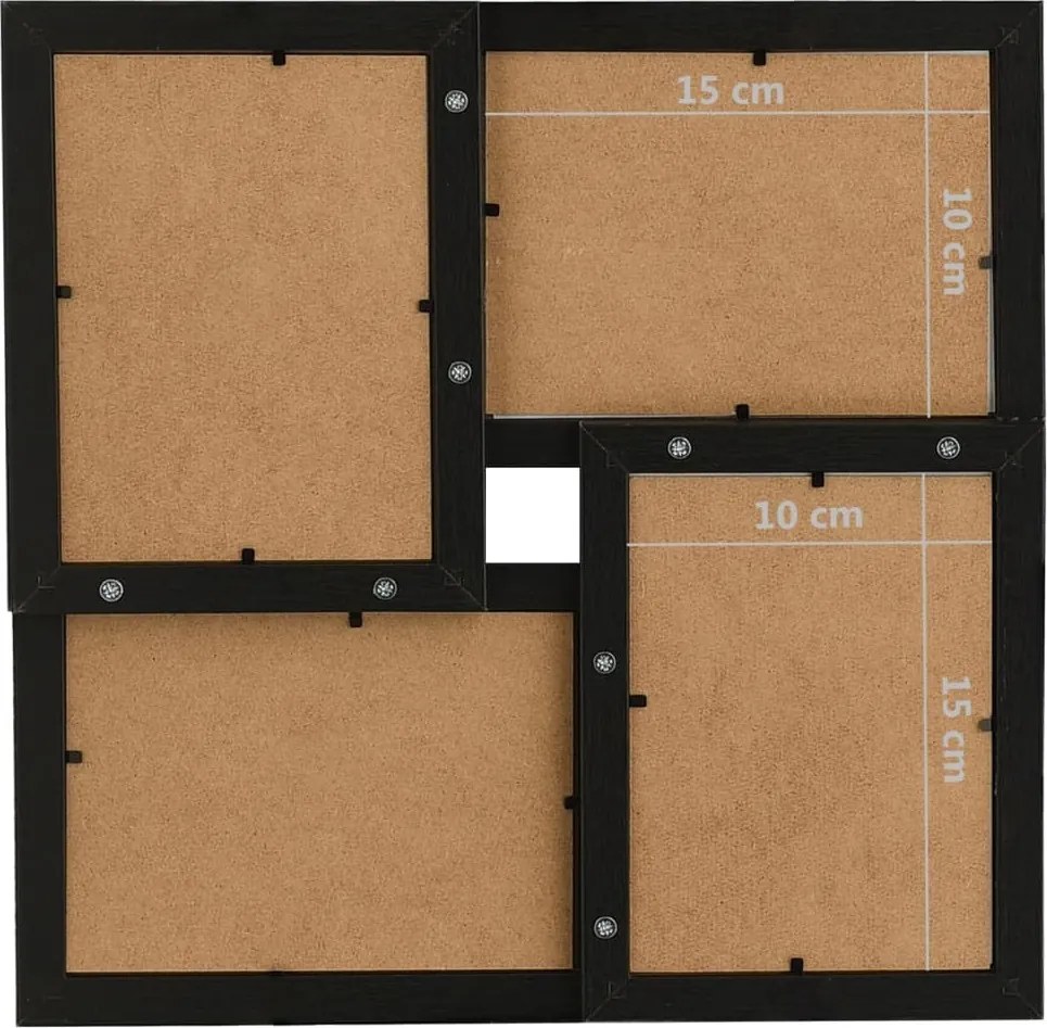 vidaXL Kolážový fotorámeček na 4 obrázky (10 x 15 cm) MDF [332774] Barva: světle hnědá