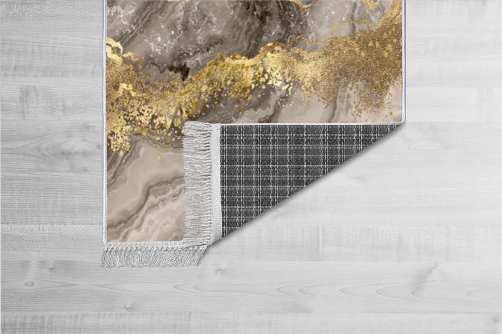 Koberec Marble 120x180 cm šedý/zlatý