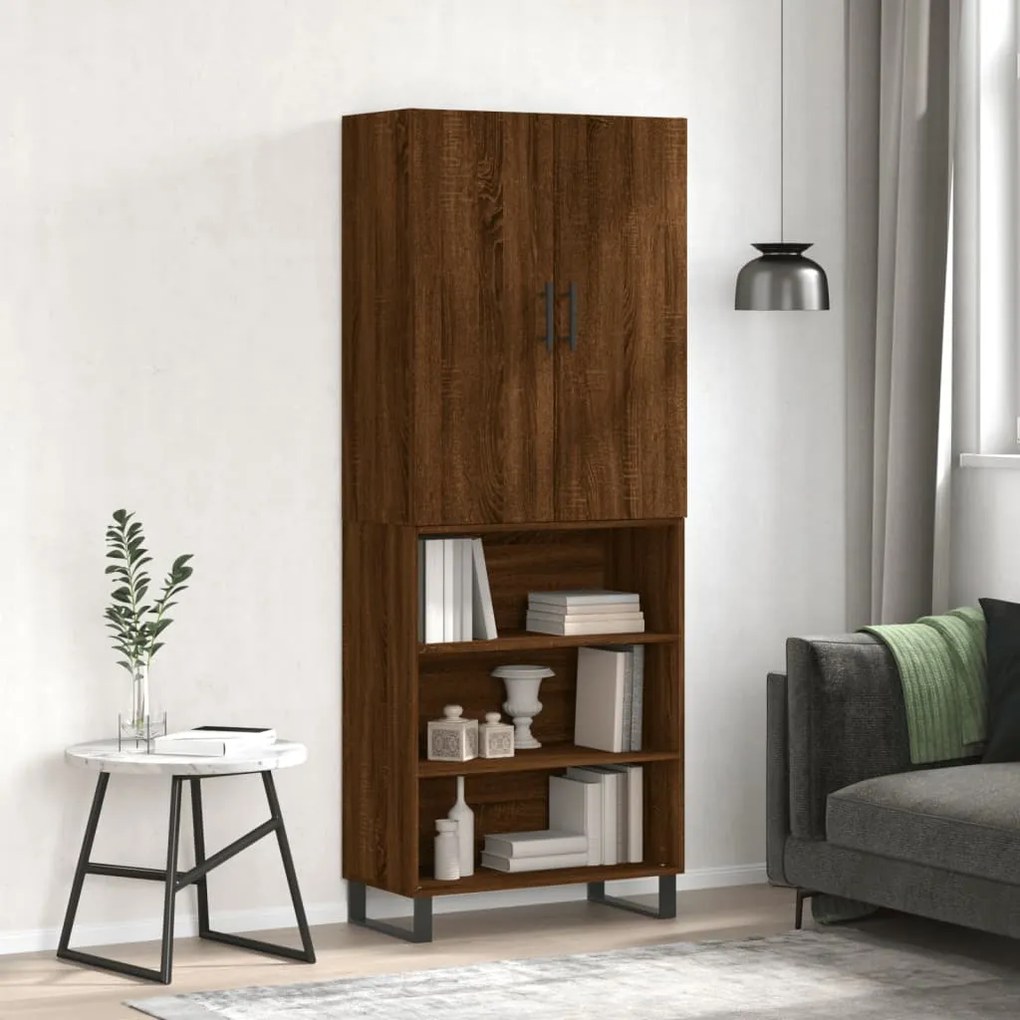 vidaXL Skříň highboard 69,5 x 34 x 180 cm kompozitní dřevo [3196091] Barva: Bílá