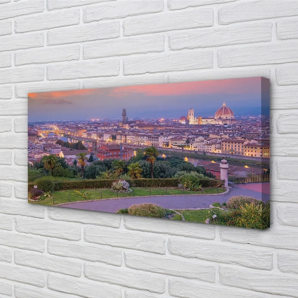 Obrazy na plátně řeka Itálie Panorama 120x60 cm