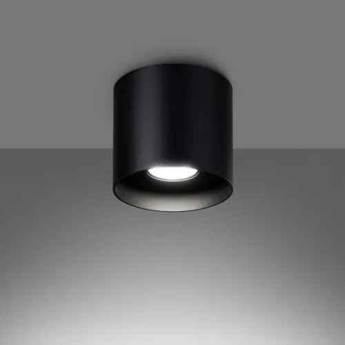 Stropní svítidlo SOLLUX MIKA černé GU10 1x10W bez žárovky SL.1281