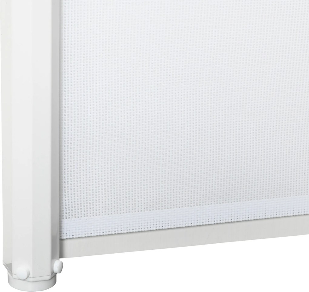 Schodišťová branka PawHut výsuvná bezpečnostní branka do dveří bezpečnostní přepážka PVC bílá 115x82,5 cm pro děti a domácí zvířata | Aosom.de