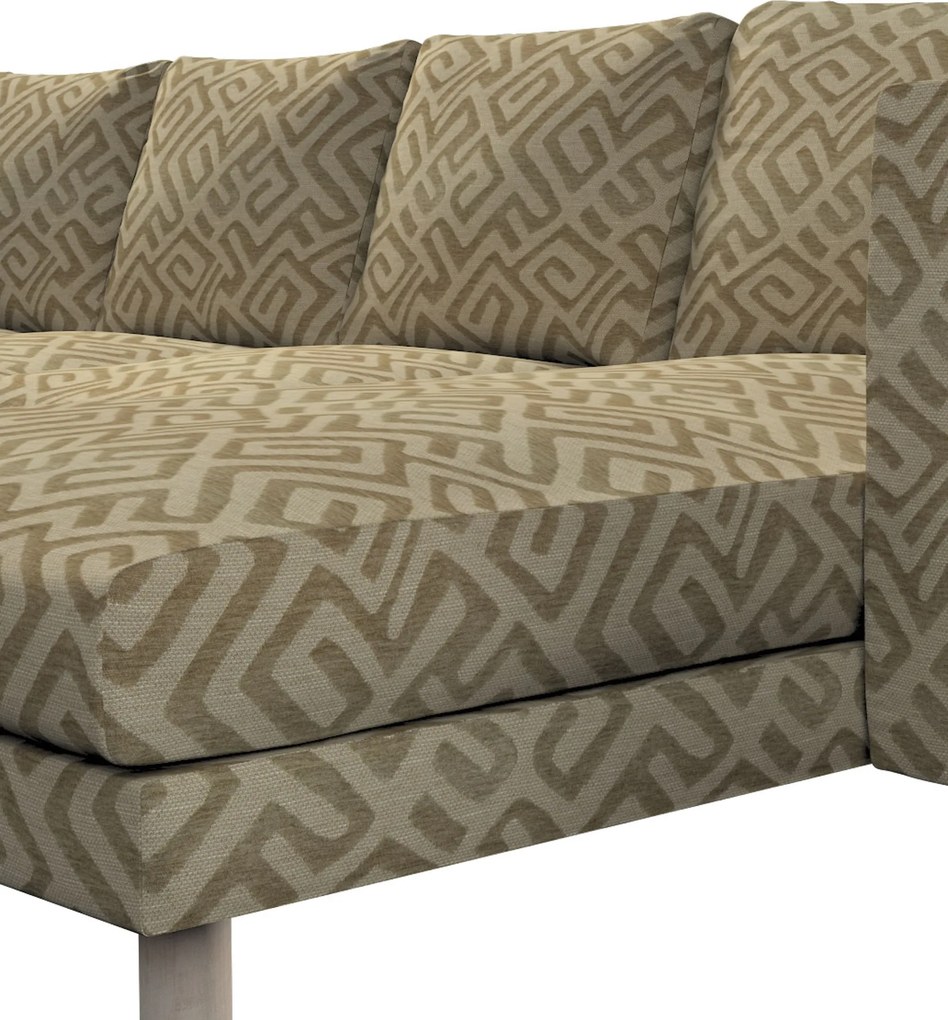 Potah na pohovku IKEA Norsborg 4-místná se šezlongem barva béžová látka pletený vzor, vzorované