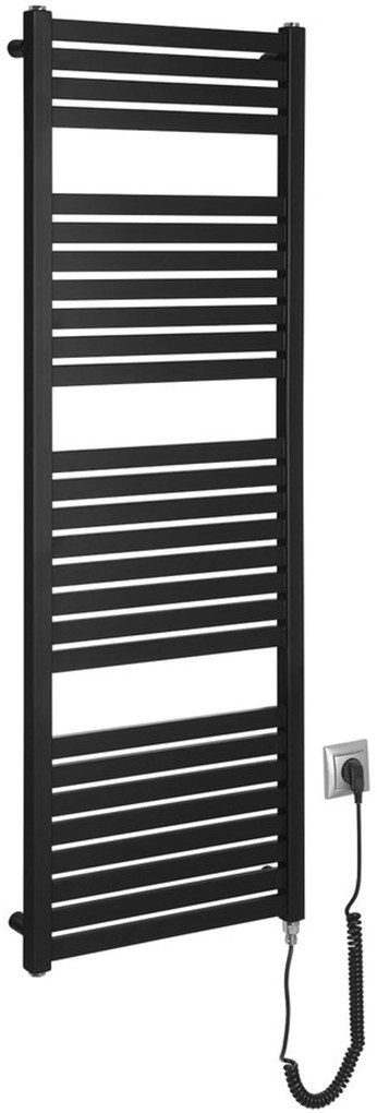 Aqualine - Topné těleso Tondi-E 45x133 cm, 500 W, matná černá DE476T