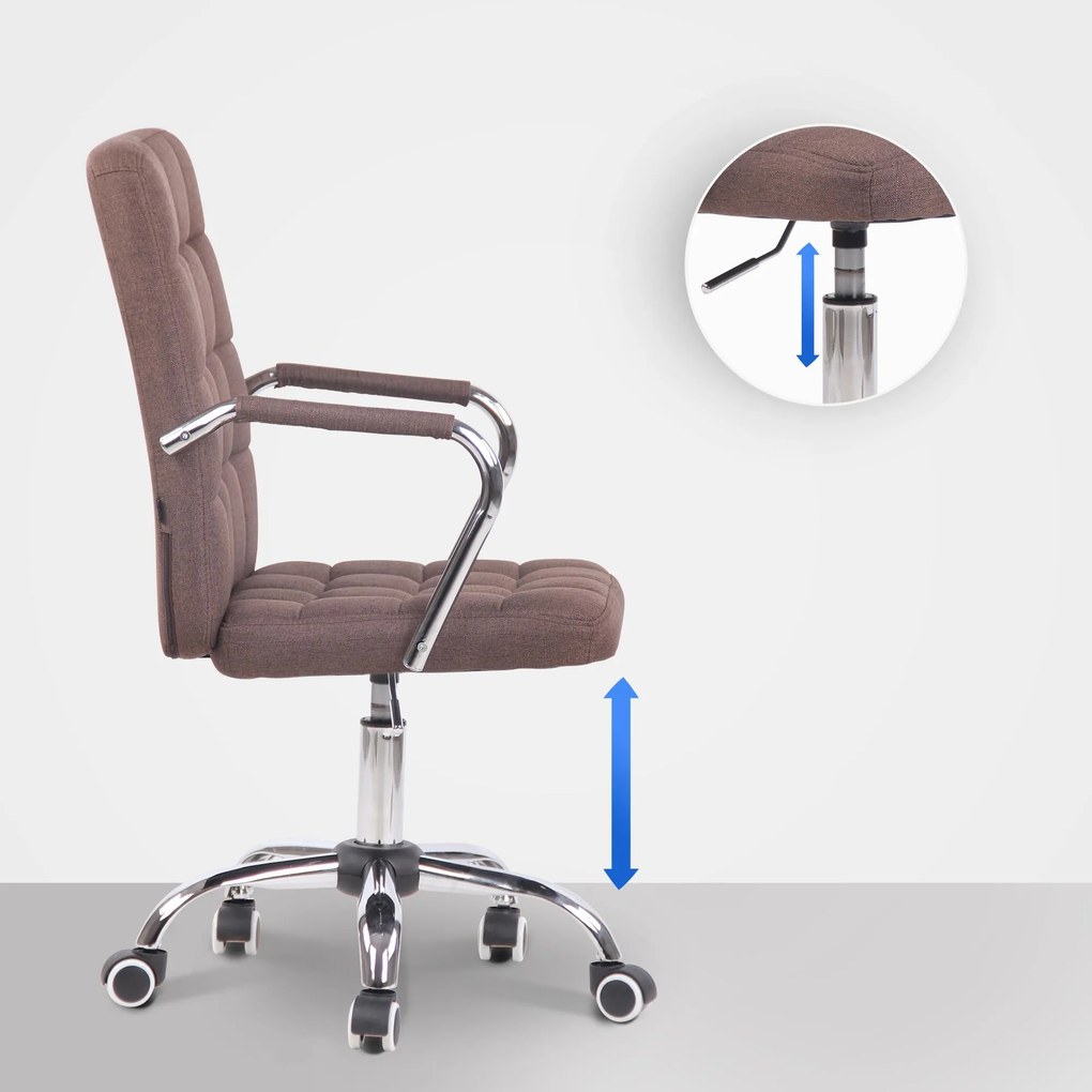 Kancelářská židle Terni látka – hnědá