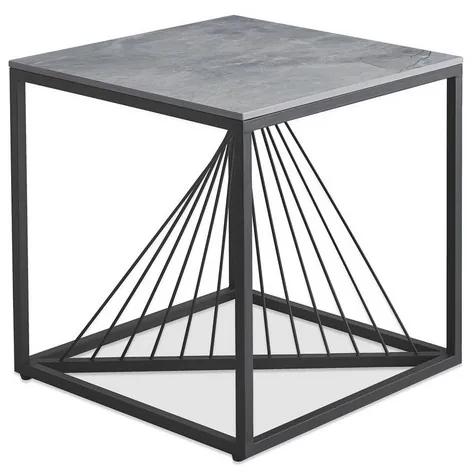 Konferenční stolek Infinity II, čtverec, mramor / černá