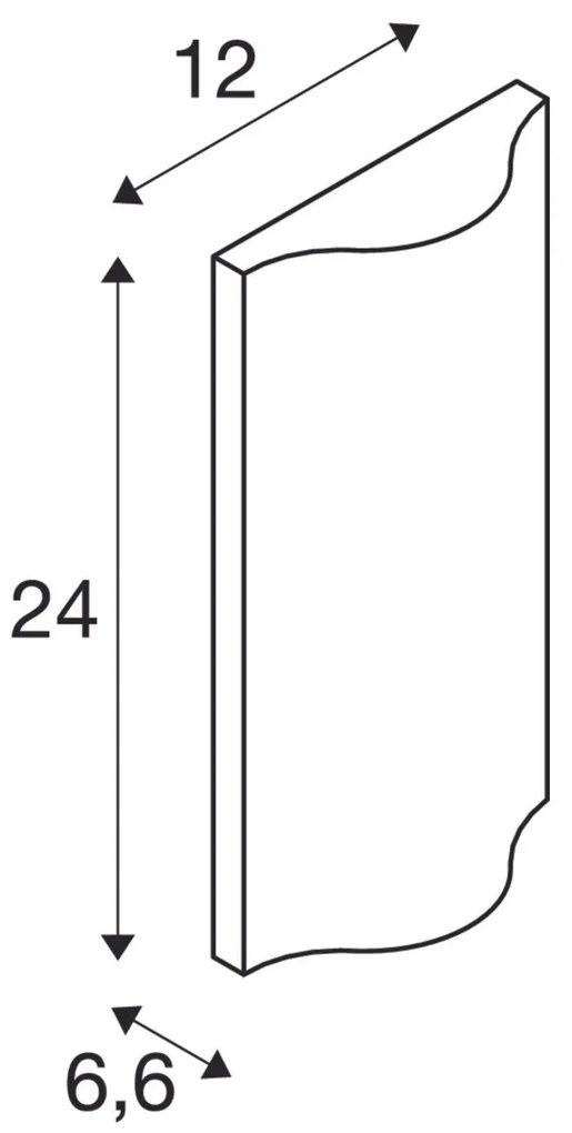SLV 1002505 Vilua Up/Down, venkovní nástěnné svítidlo, LED 16W 3000K, 12x24cm, IP54
