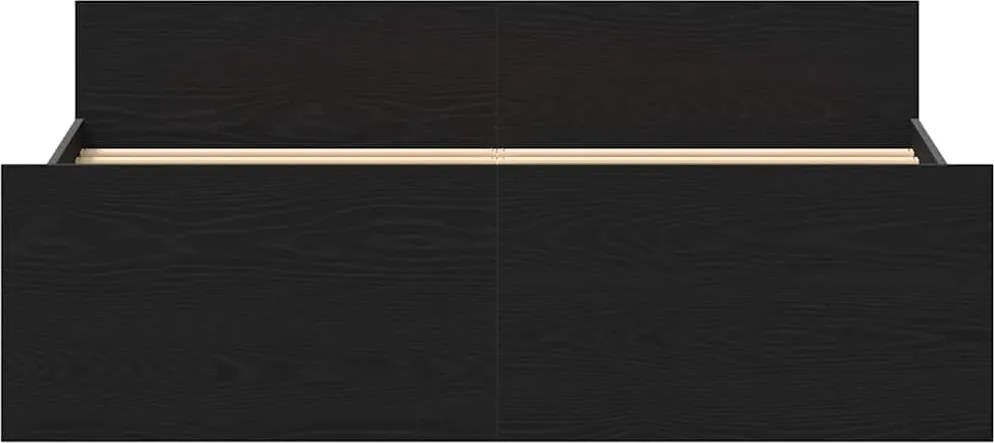 Rám postele bez matrace černý dub 140x200 cm kompozitní dřevo 3329319