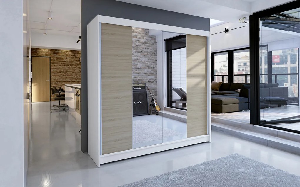 ADRK Furniture Posuvná skříň s zrcadlem BALANCE 180 ADRK-SW-BAL-WS-180