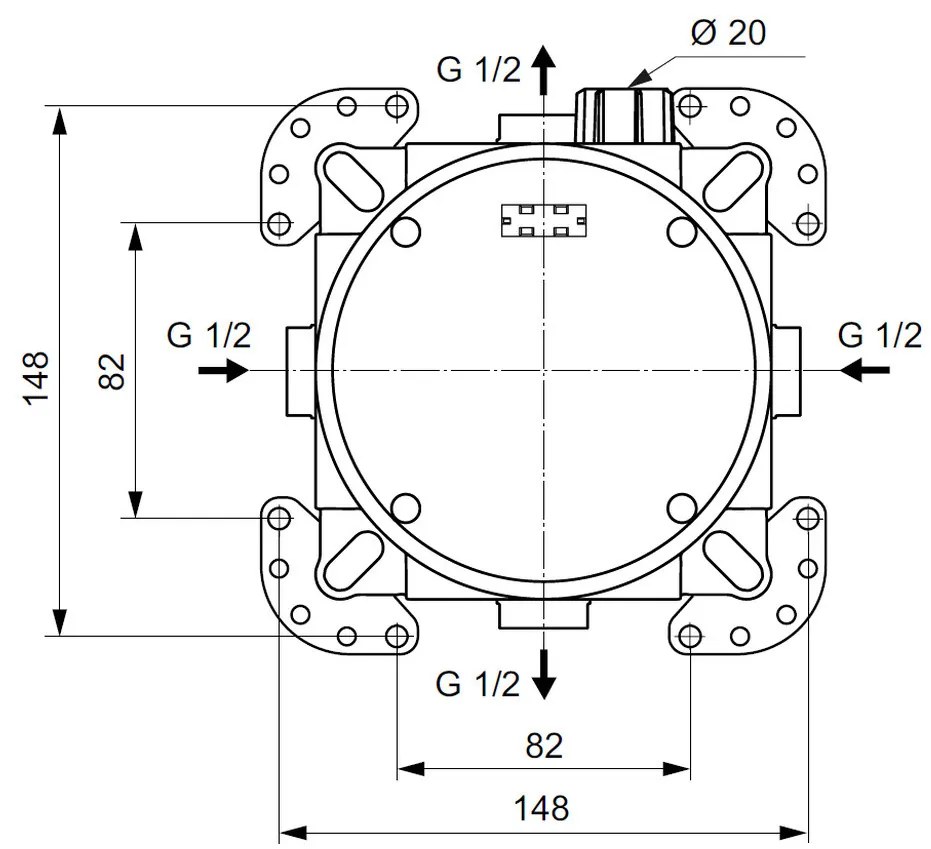 Ideal Standard SET 2 - Sprchový set s podomítkovou pákovou baterií Connect Air, komplet