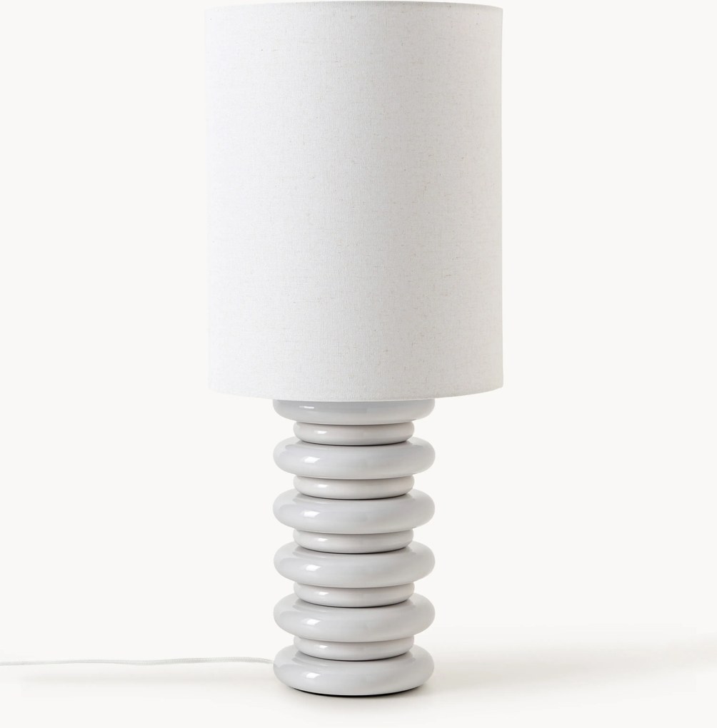 Velká stolní lampa's dřevěnou podstavou Nicolas