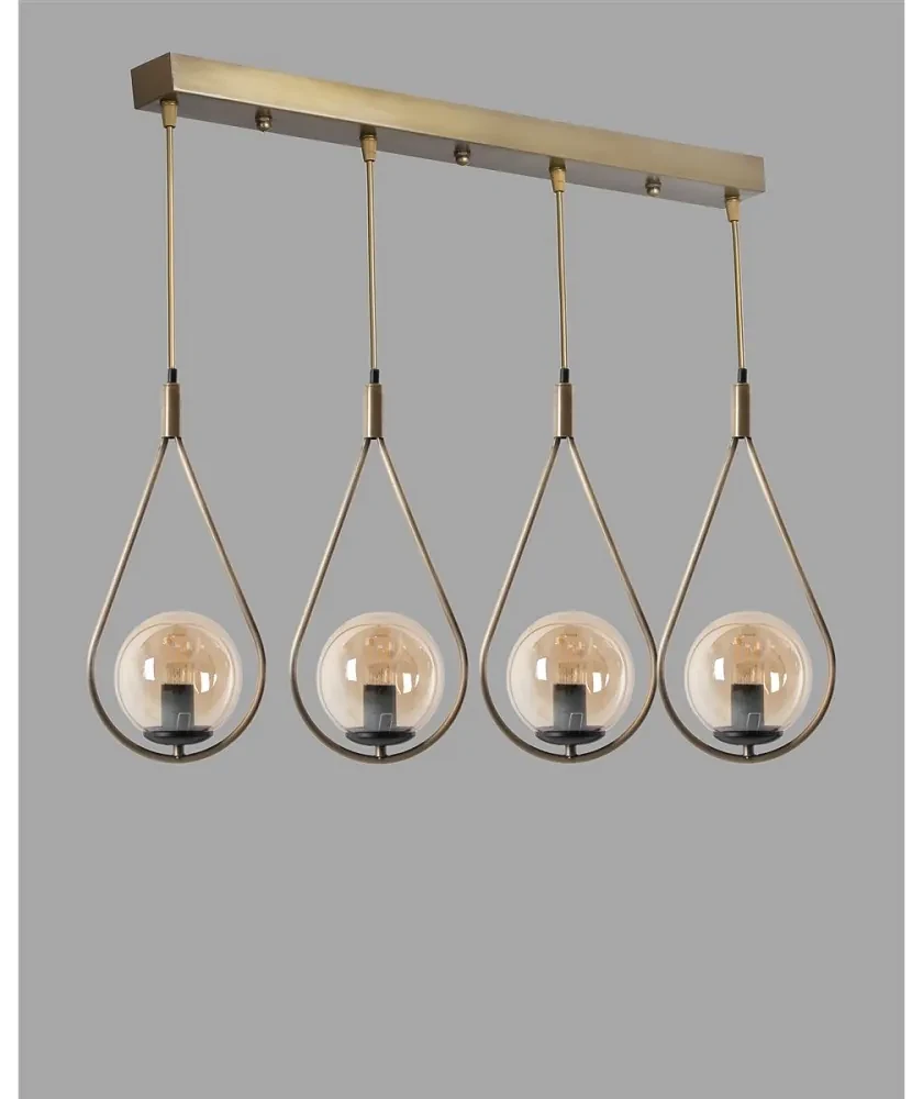 Designový lustr Abriella 65 cm měděný | BIANO