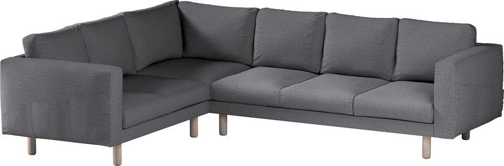Potah na pohovku IKEA Norsborg rohová 5-místná barva šedá látka pletený vzor