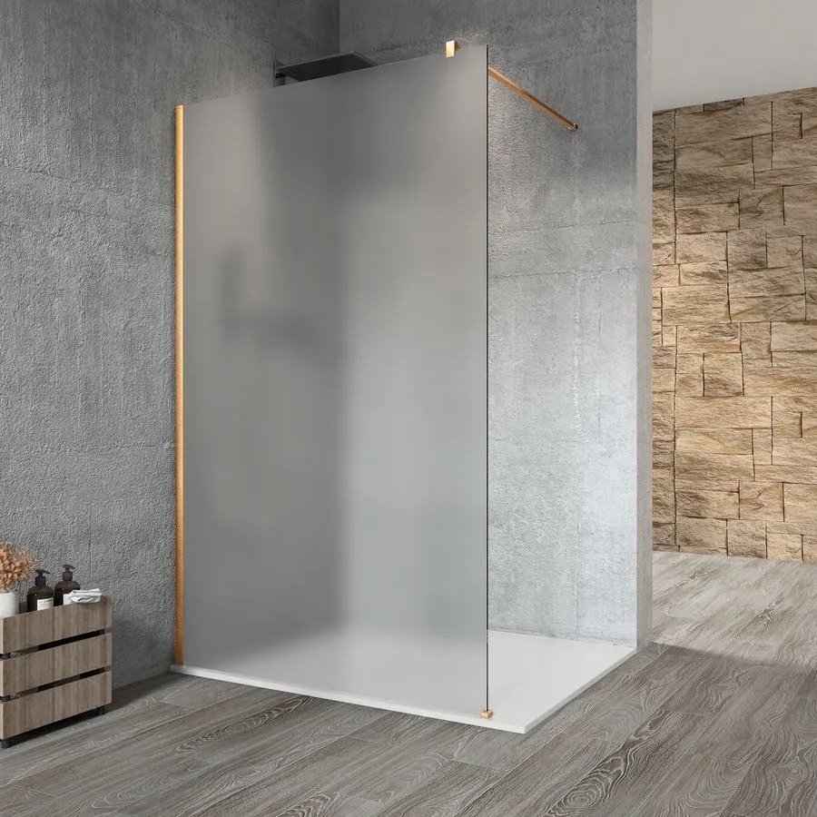 Gelco Sapho, VARIO WHITE jednodílná sprchová zástěna do prostoru, matné sklo, 1100 mm, GX1411GX2215