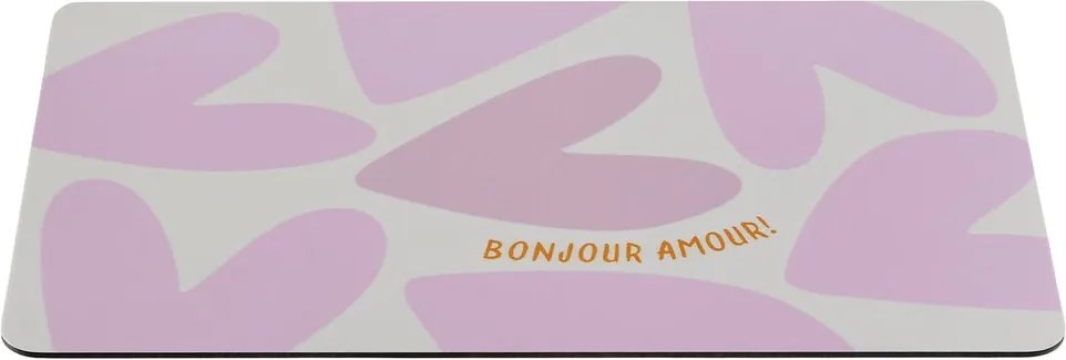 BREAD N' BUTTER Snídaňové prkénko "Bonjour" - sv. růžová