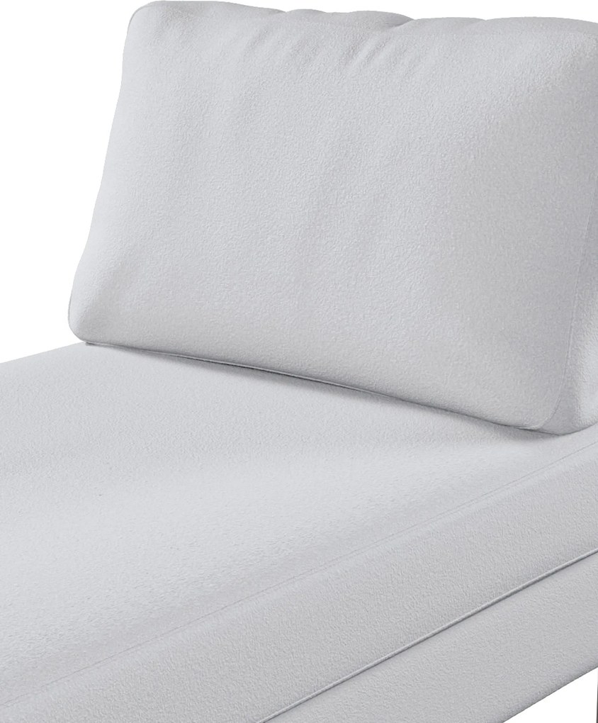 Potah na přídavný šezlong IKEA Karlstad, krátký barva bílá látka pletený vzor