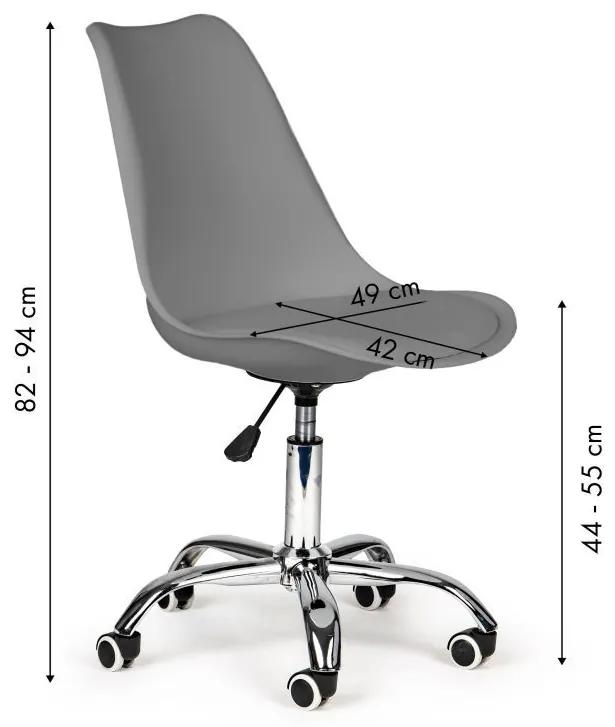 modernHOME Moderní kancelářská otočná židle s podsedákem PC-009 DARK GREY