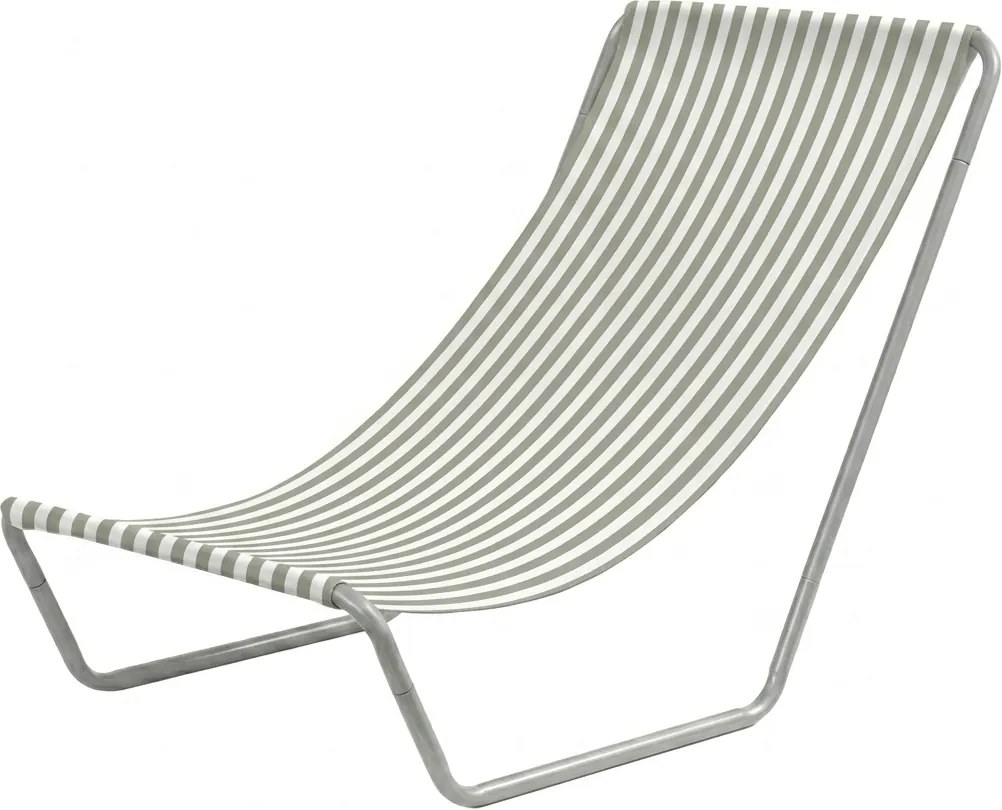 Skládací plážové lehátko SAND STRIPES, zelené