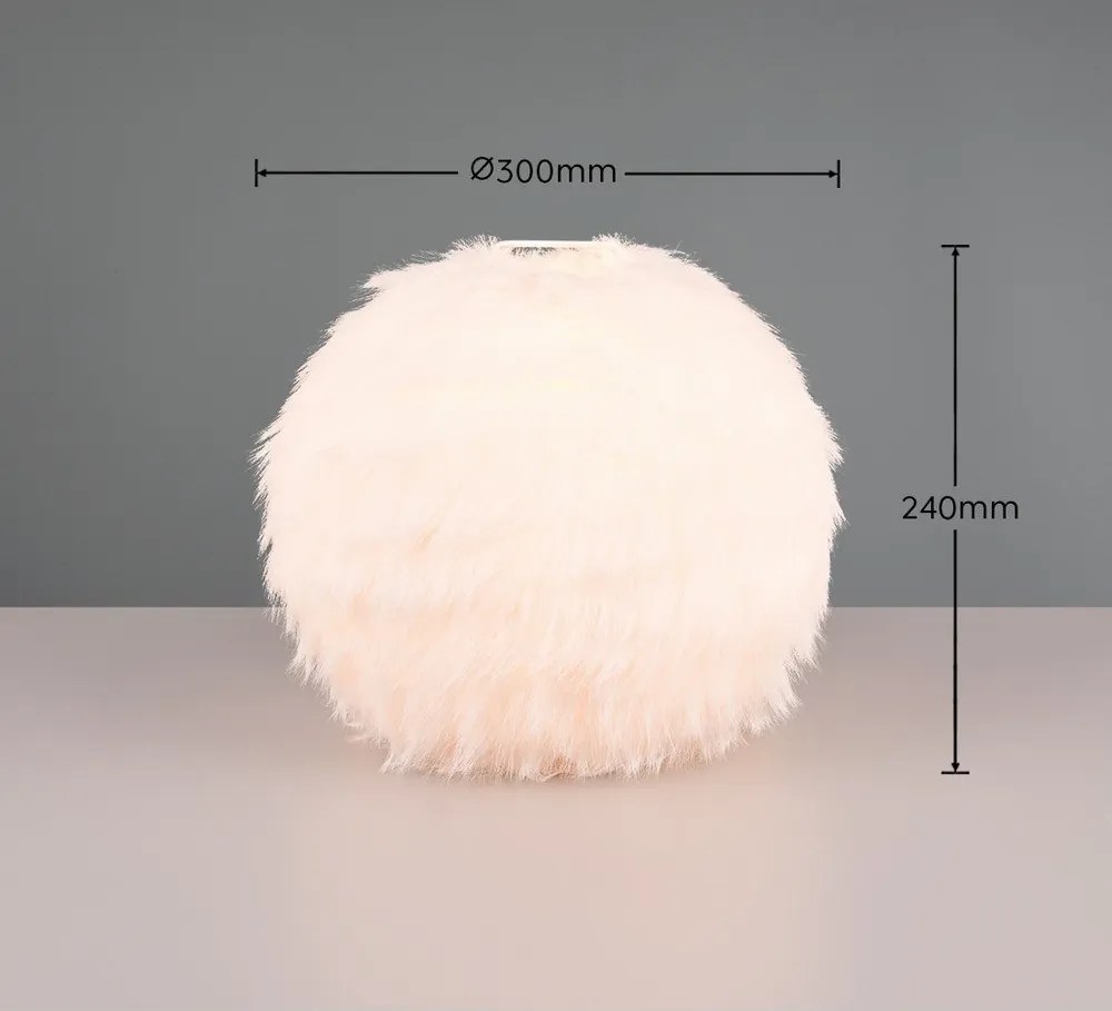 Krémová stolní lampa (výška 24 cm) Furry – Reality