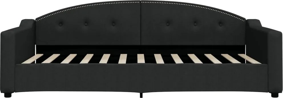Válenda s přistýlkou černá 100 x 200 cm textil 3197537