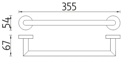 Nimco Držák na ručníky, 36 cm UN 13035A-26