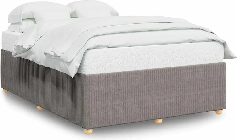 Rám postele bez matrace taupe 160 x 200 cm textil 3284953