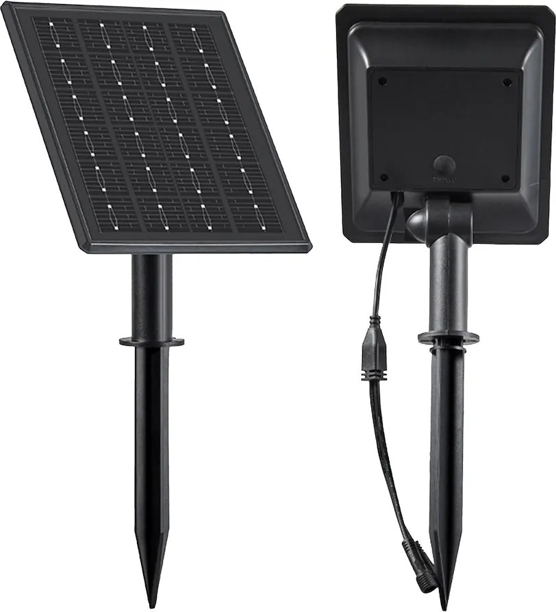 Exteriérové solární zapichovací svítidlo Rings, 2x LED 1,5w, černá