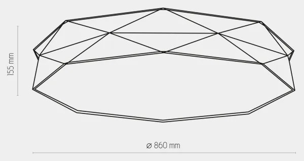Stropní svítidlo KANTOOR 6xE27/15W/230V šedá