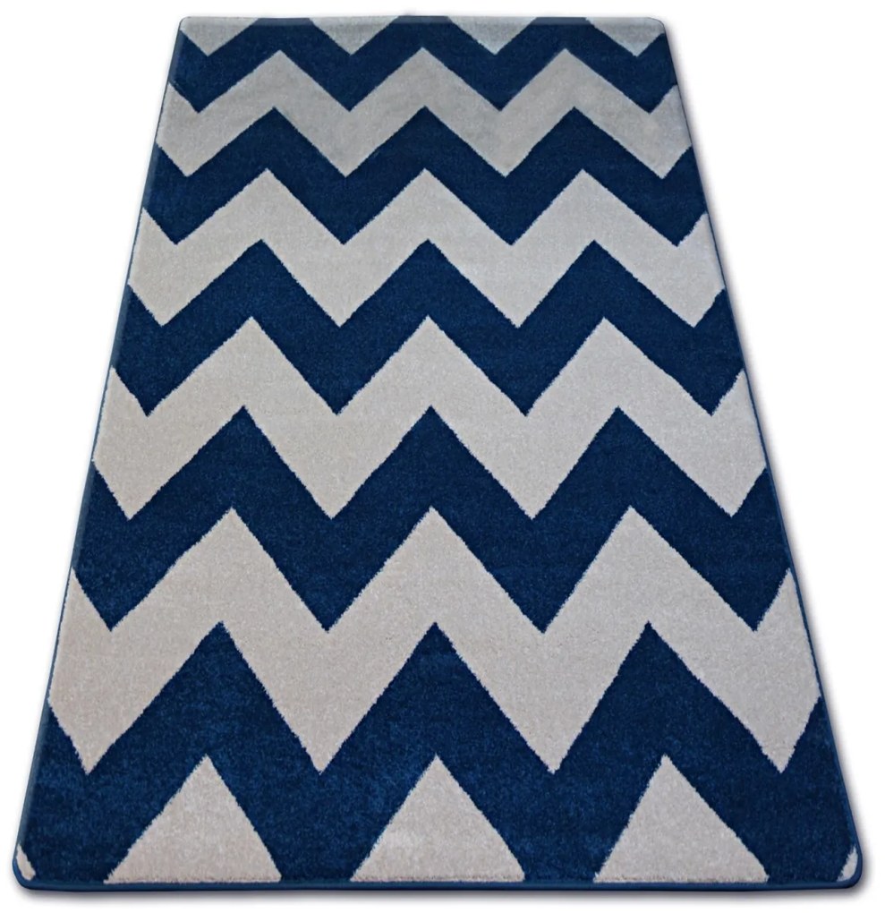Kusový koberec SKETCH Crooked modro-bílý 180x270