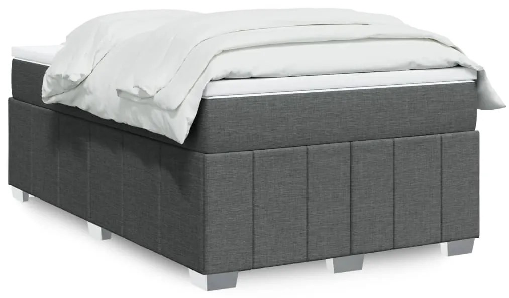 Box spring postel s matrací tmavě šedá 120x190 cm textil 3285457