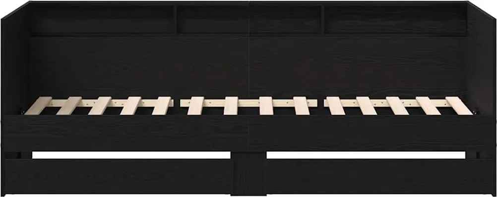 Daybed se zásuvkou Černý dub 90 x 200 cm Kompozitní dřevo 3334001