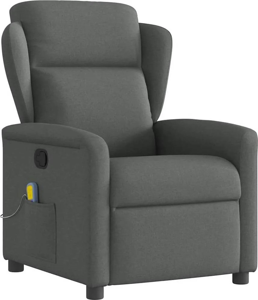 vidaXL Masážní polohovací křeslo textil [4015587] Barva: krémová