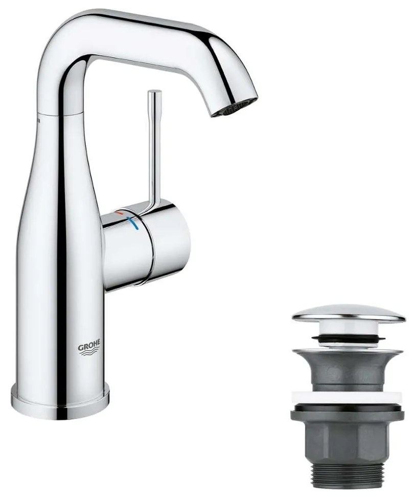 Grohe Essence - Umyvadlová baterie s výpustí Push-Open, chrom 23798001