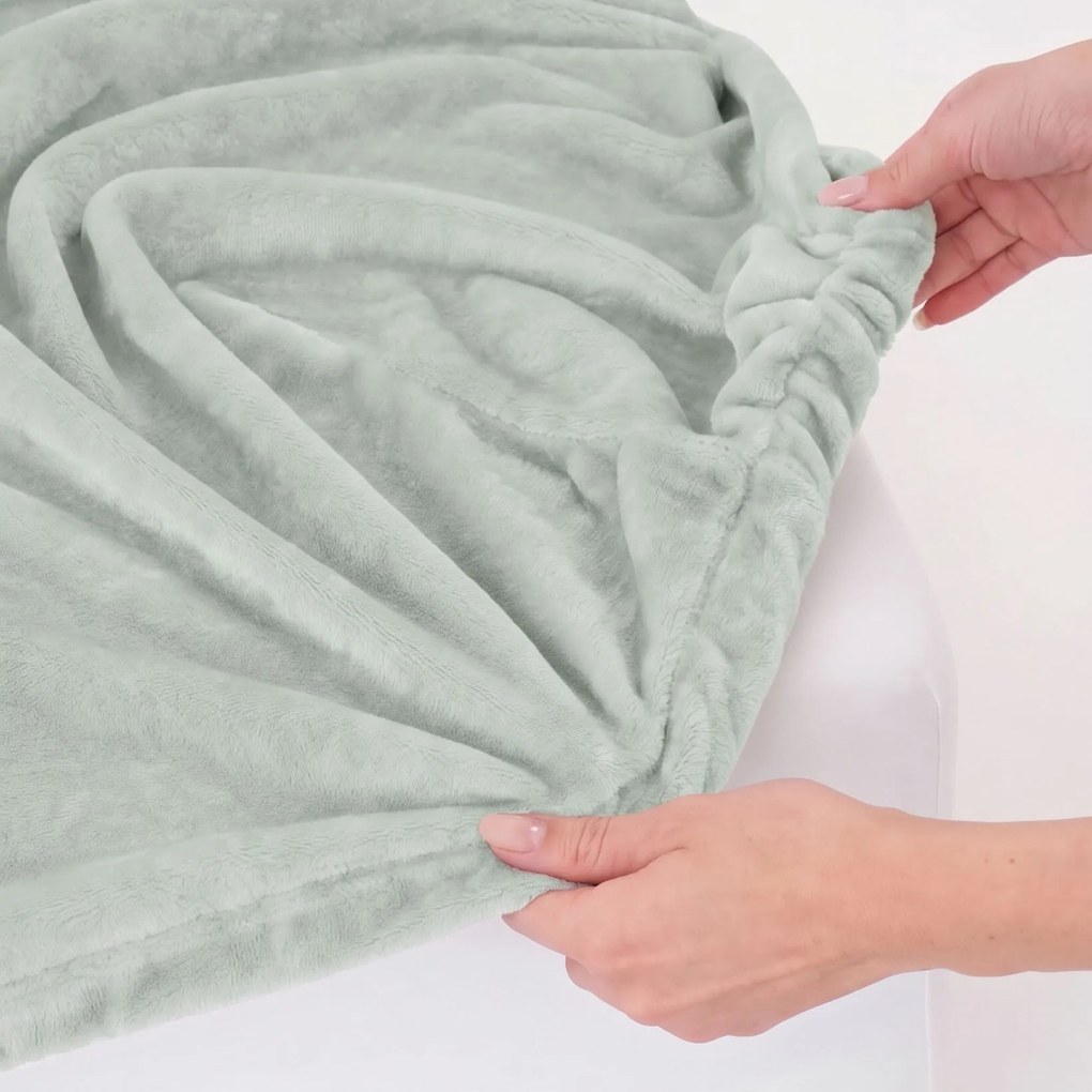 Goldea mikroplyšové elastické prostěradlo deluxe - šalvějové 90 x 200 cm