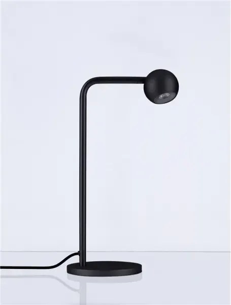 LED černá stolní lampa Sfera