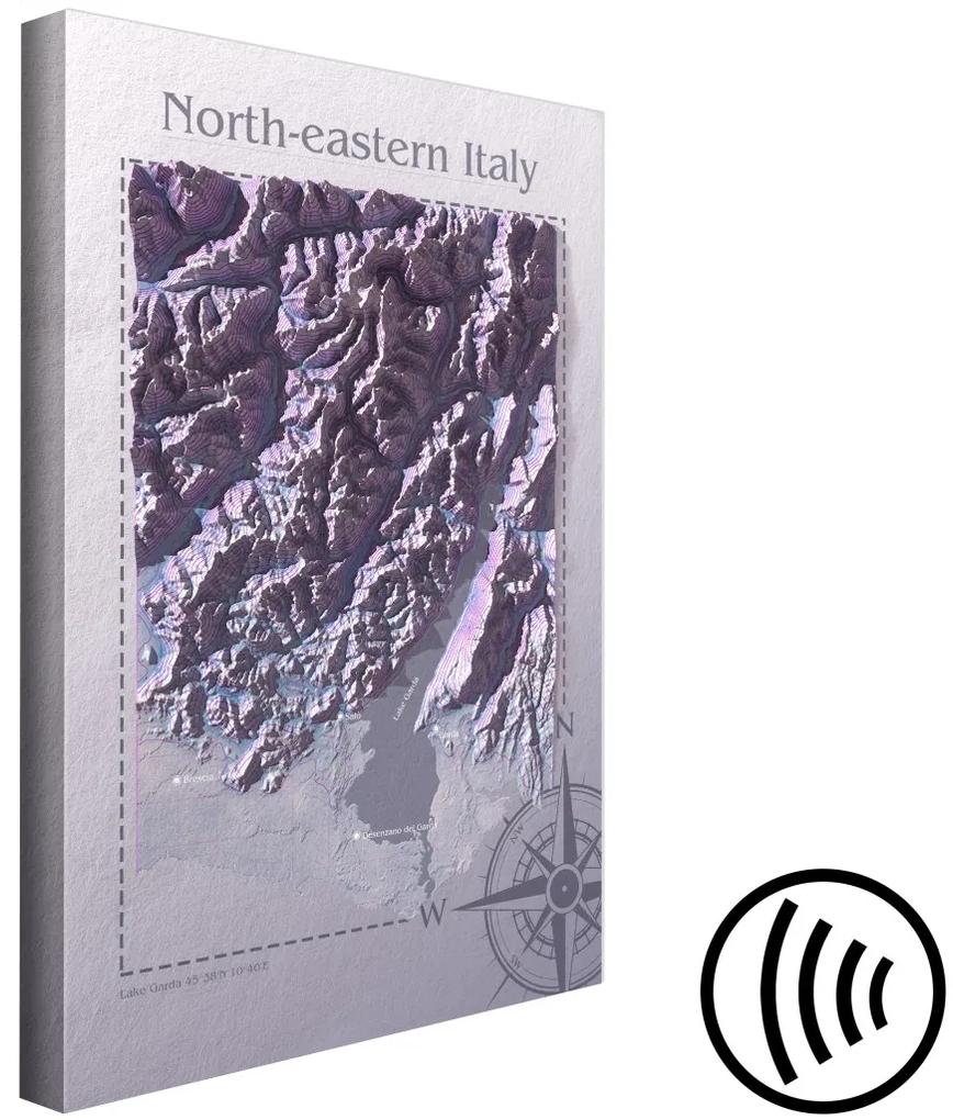 Obraz Izometrická mapa: Severovýchodní Itálie (1 díl) vertikální