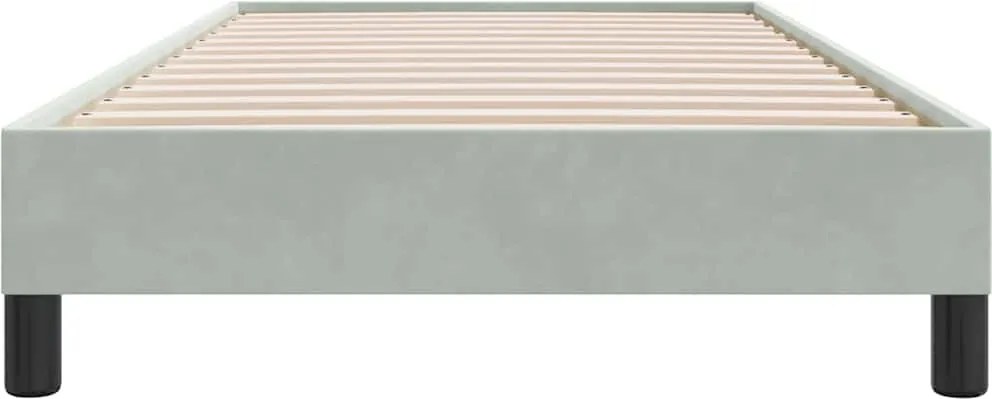 Postel Box Spring bez matrace Light Grey 80x210 cm Velvet 3315801